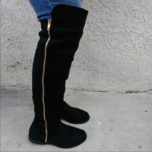 Shoes | Over The Knee Riding Boots With Side Zipper | Poshmark